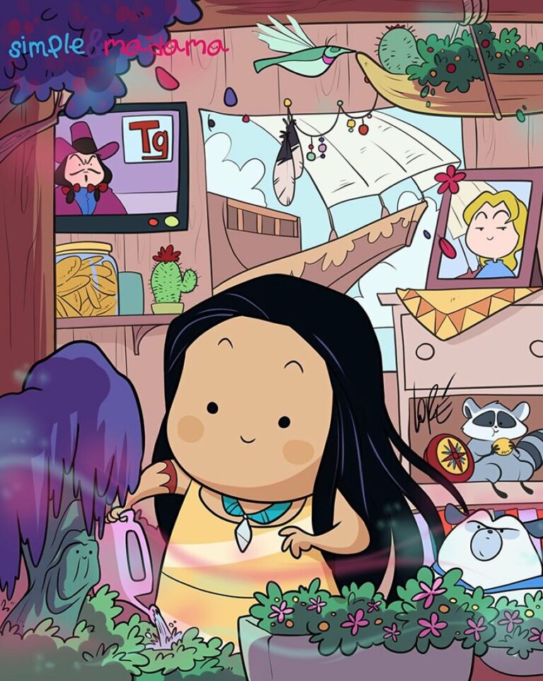 Artists Show Disney Princesses Spend Their Time In Quarantine